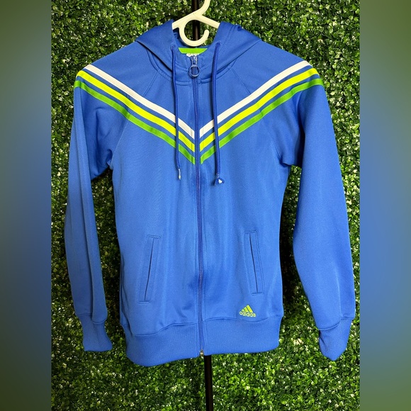 adidas | Tops | Adidas Blue Track Jacket | Poshmark